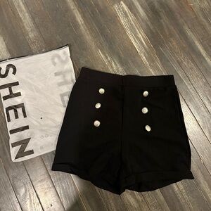 SHEIN | Shorts | Shein Priv High Waist Button Detail Shorts | Poshmark